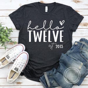 Hello Twelve SVG, PNG, Birthday Graphics Svg, 12th Birthday, Birthday ...