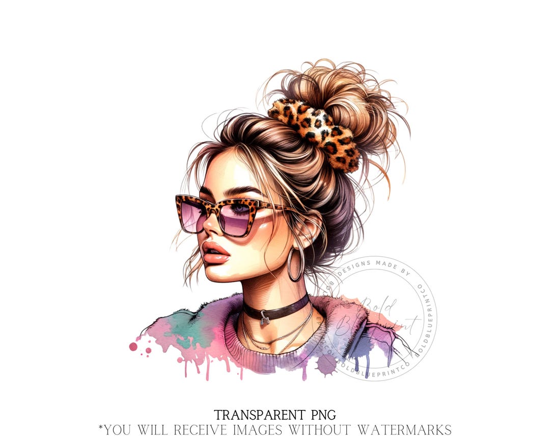 Messy Bun, PNG, Sublimation Designs, Digital Download, Png Download ...