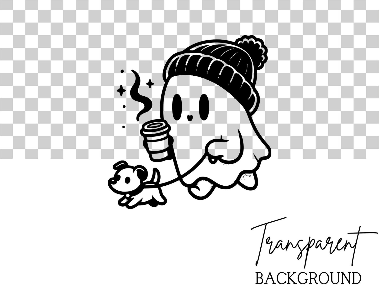 Ghost Walking Dog, PNG, SVG, PDF, Jpg, Ghost Clipart, Halloween Svg ...