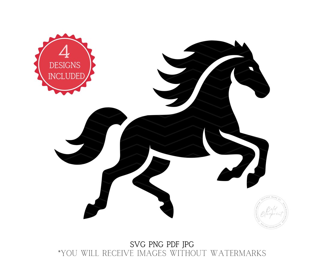 Horse Running SVG PNG PDF Jpg, Mustang Svg, Western Horse Png, Horse ...