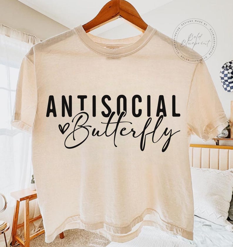 Antisocial Butterfly SVG, PNG - Etsy