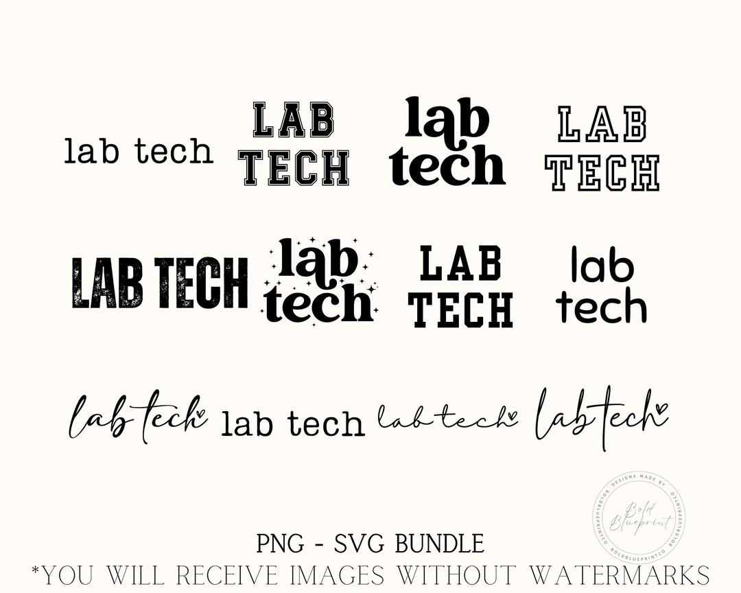 Lab Tech SVG, PNG, 12 Designs, Bundle, Laboratory Tech - Etsy