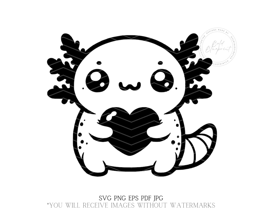Axolotl SVG, PNG, EPS, Axolotl, Axolotl Svg, Salamander Svg, Cute ...