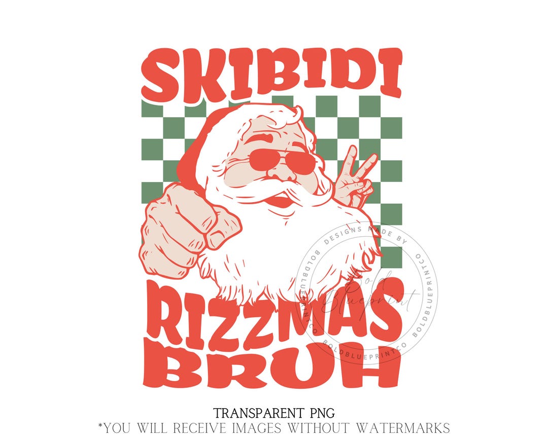 Skibidi Rizzmas Png, Retro, Bruh Png, Merry Rizzmas Png, Santa Png ...