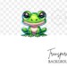 Cute Frog Clipart, PNG, PDF, Kawaii Frog, Frog Sublimation, Baby Frog ...