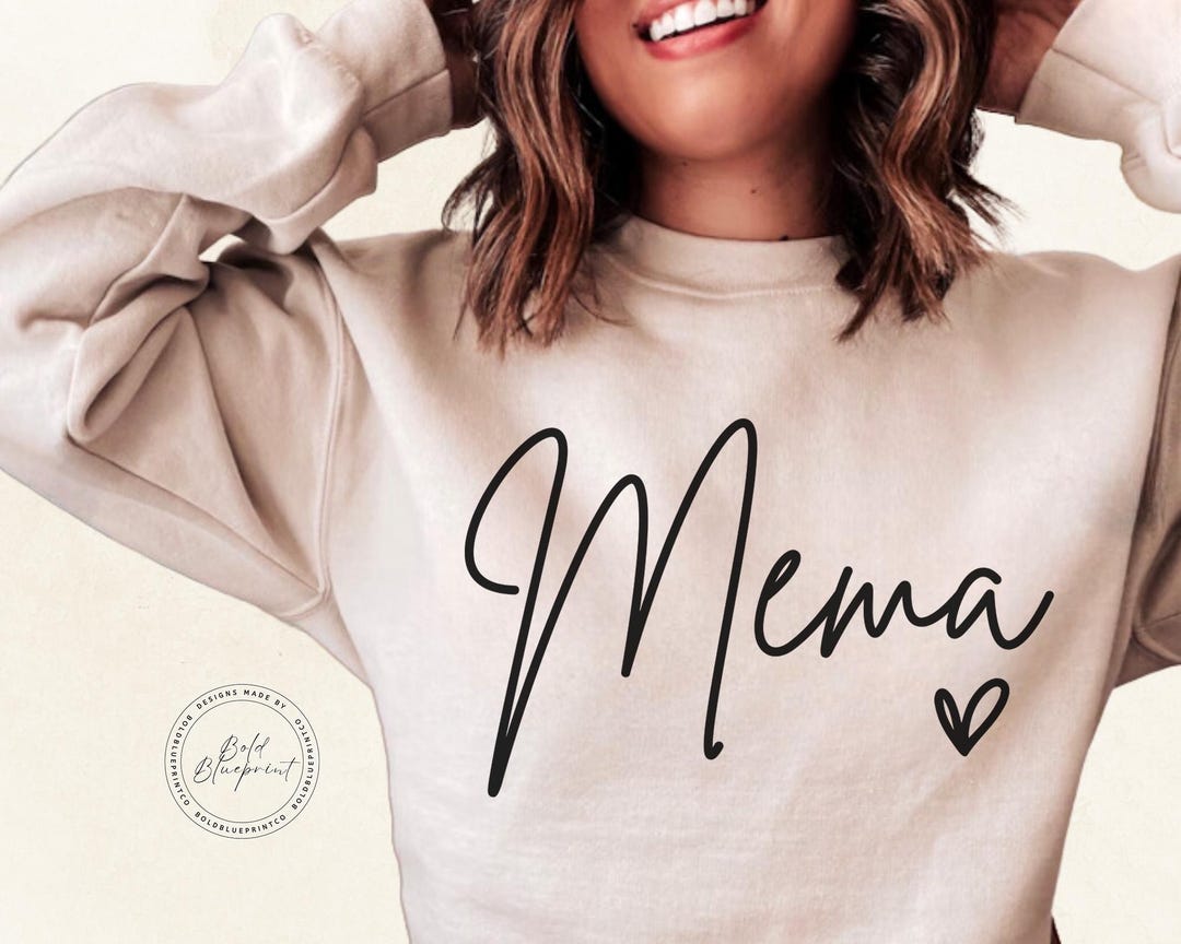 Mema SVG, PNG, Mema, Heart, Mema Gift, Love, Grandma, Grandmother ...