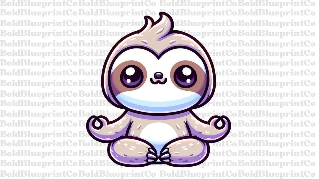 Cute Sloth, Yoga PNG, Sloth Clipart, Sloth, Sloth Gift, Sloth PNG, Just ...