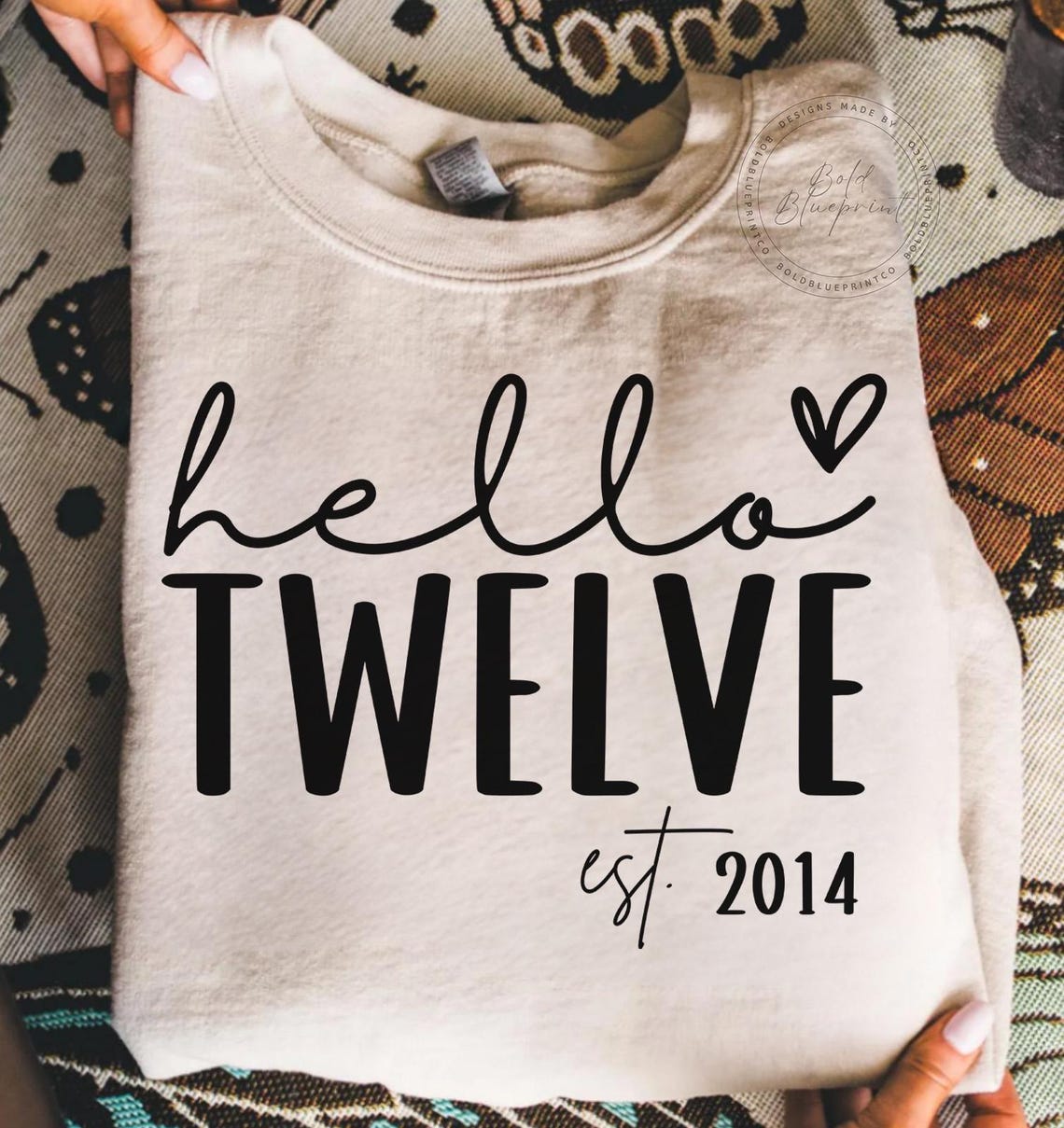 Hello Twelve SVG, PNG, Birthday Graphics Svg, 12th Birthday, Birthday ...