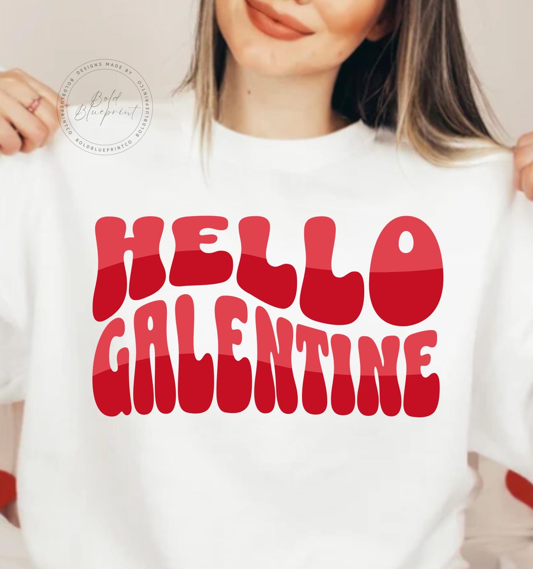 Hello Galentine PNG, Galentines, Love, Retro Valentine, Heart, Wavy ...
