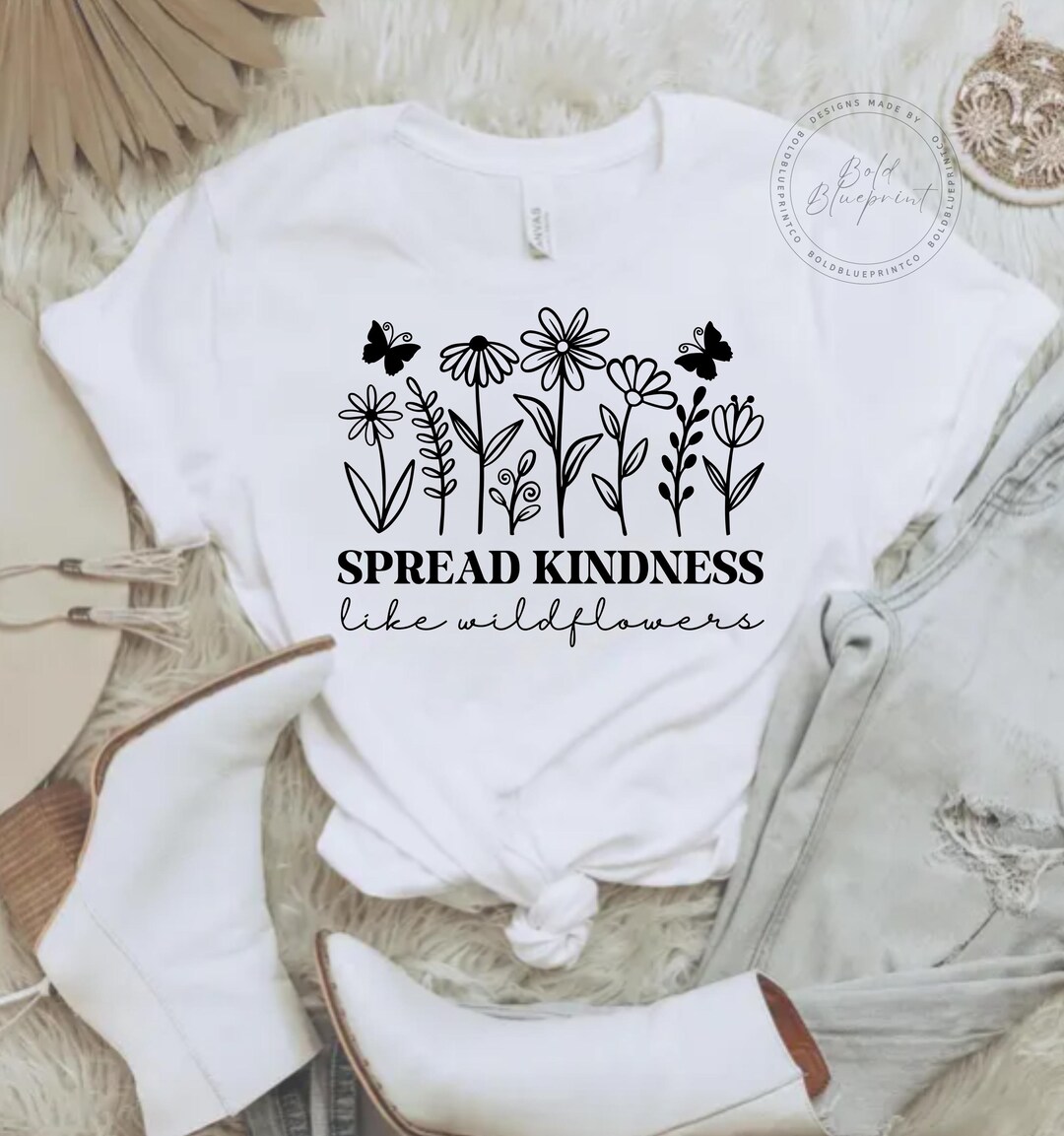 Spread Kindness SVG, PNG, PDF, Mental Health, Wildflowers Svg, Kindness ...
