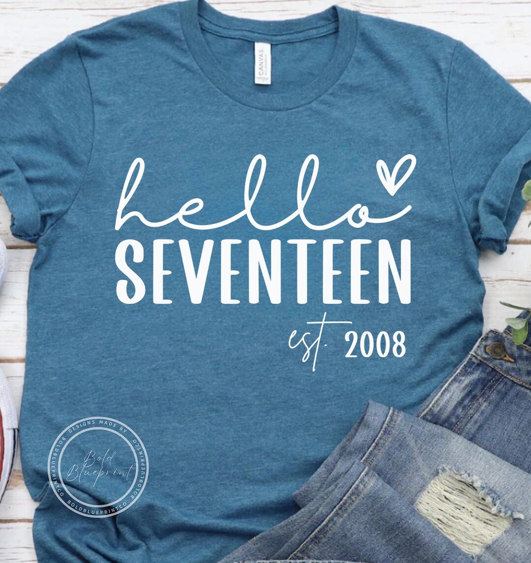 Hello Seventeen SVG, PNG, Birthday Graphics Svg, 17th Birthday ...