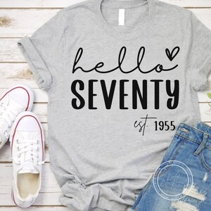 Hello Seventy SVG, PNG, Birthday Svg, 70th Birthday, Birthday Shirt ...