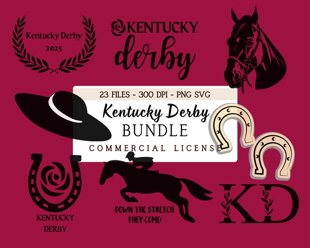 Kentucky Derby, SVG, PNG, Clipart Bundle, Kentucky, Mint Julep, Run for ...