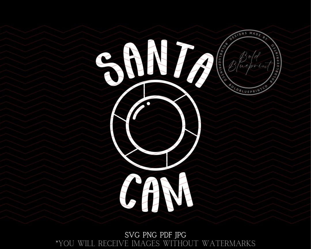 Santa Cam SVG, PNG PDF Jpg, Santa Cam Silhouette, Funny Christmas Svg ...