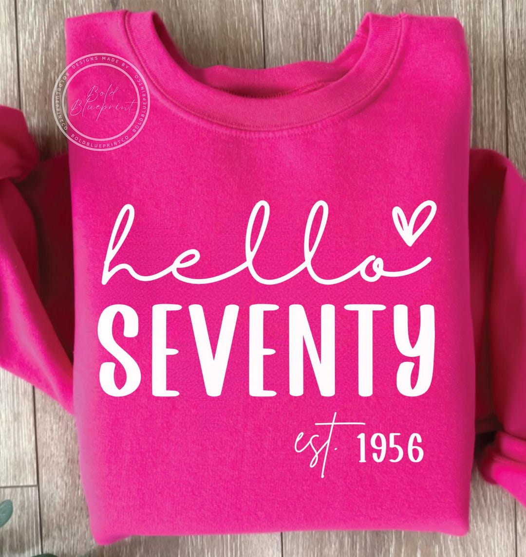 Hello Seventy SVG, PNG, Birthday Svg, 70th Birthday, Birthday Shirt ...