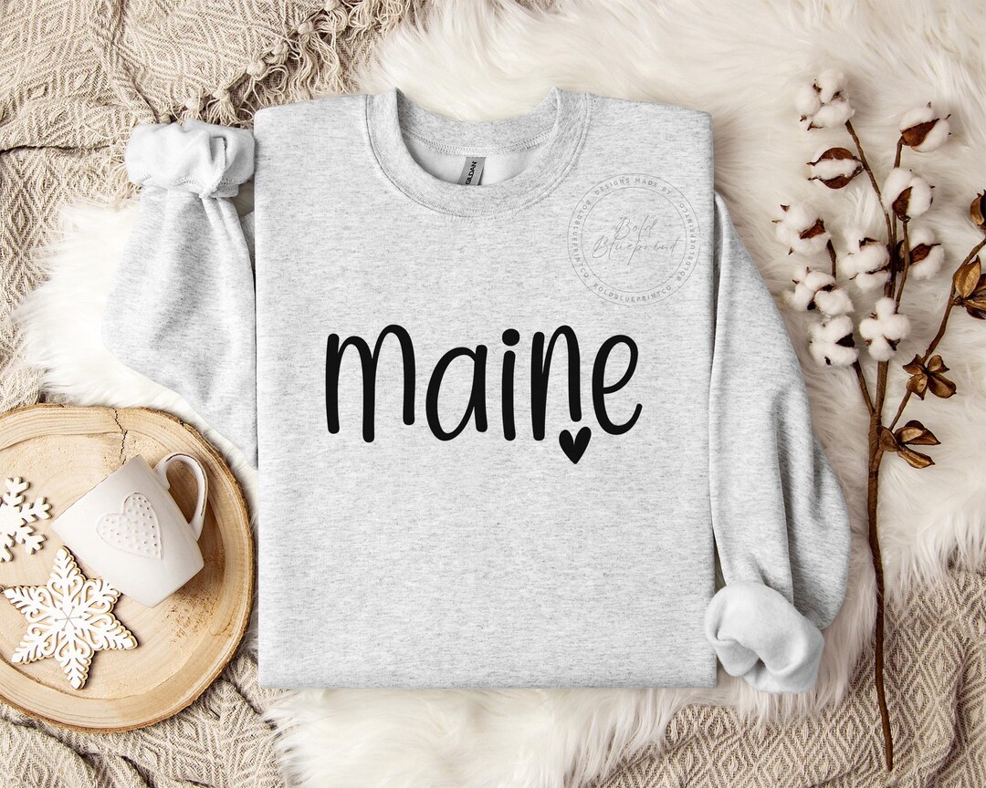 Love Maine State, PNG, SVG, PDF, Jpg, Maine Heart, Patriotic, Pride ...