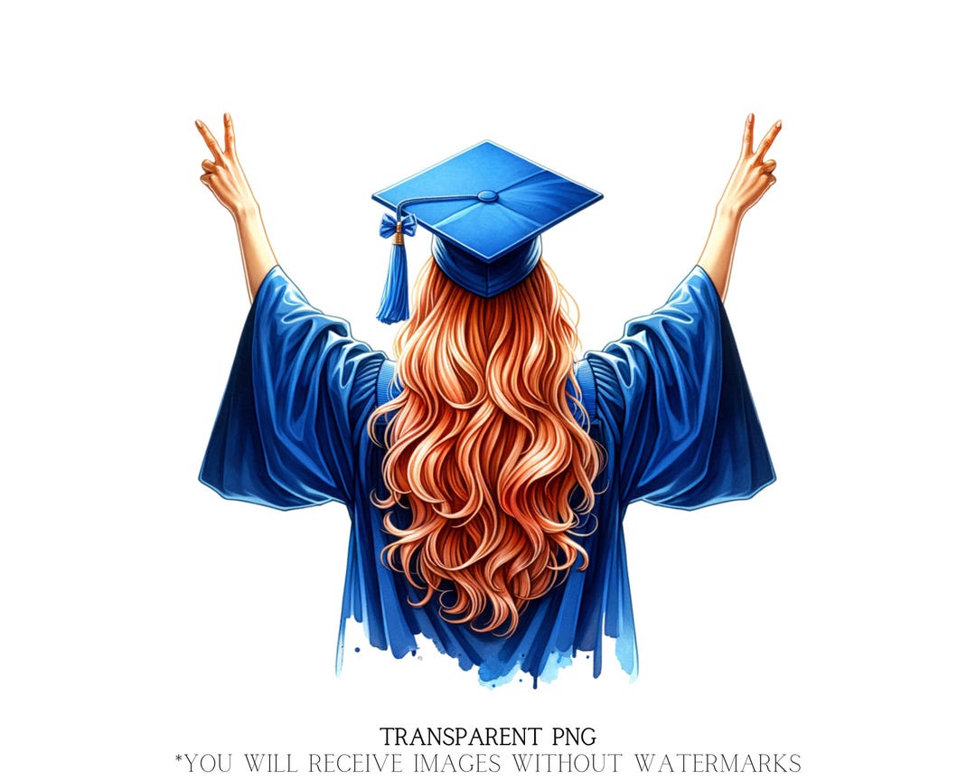 Graduation Png, Senior Png, Student, Stole Png, Red Head Png, Class of ...