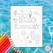 Summer Fun Coloring Page Set | PDF Instant Download | Printable ...