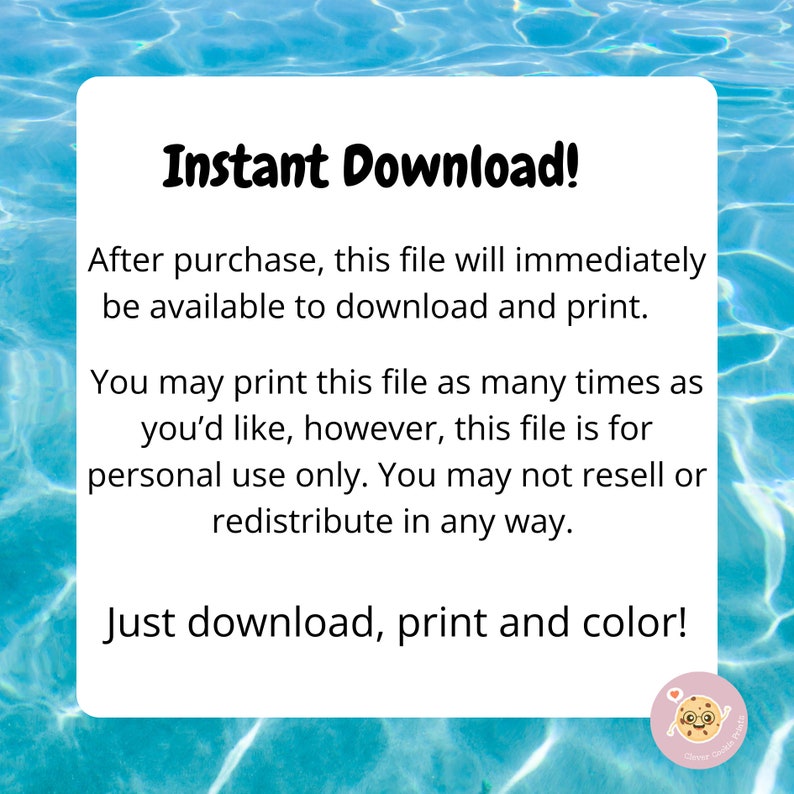 Summer Fun Coloring Page Set | PDF Instant Download | Printable ...