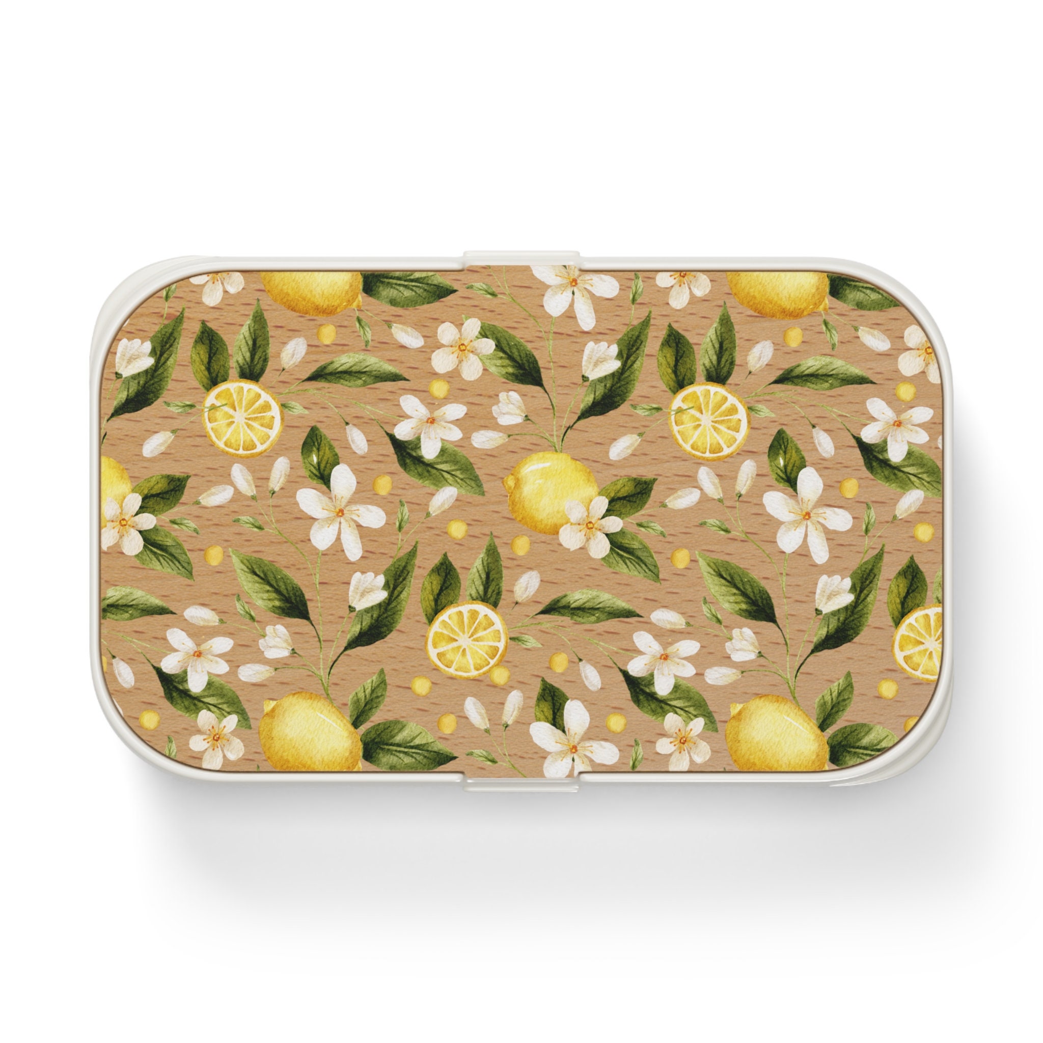 Lemon Bento Lunch Box Cute Lunch Box BPA Free Plastic 2 Dividers ...