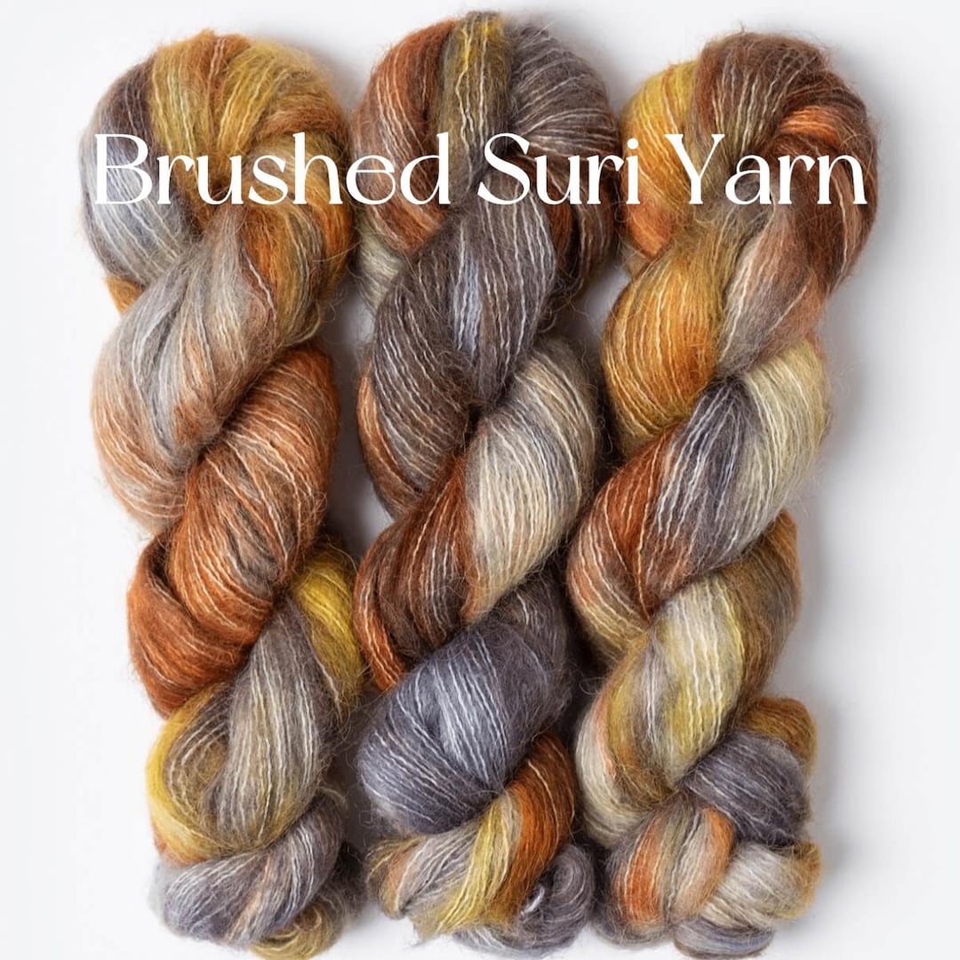 Suri Alpaca Yarn Brushed Suri Alpaca Hand Dyed Alternative Mohair ...