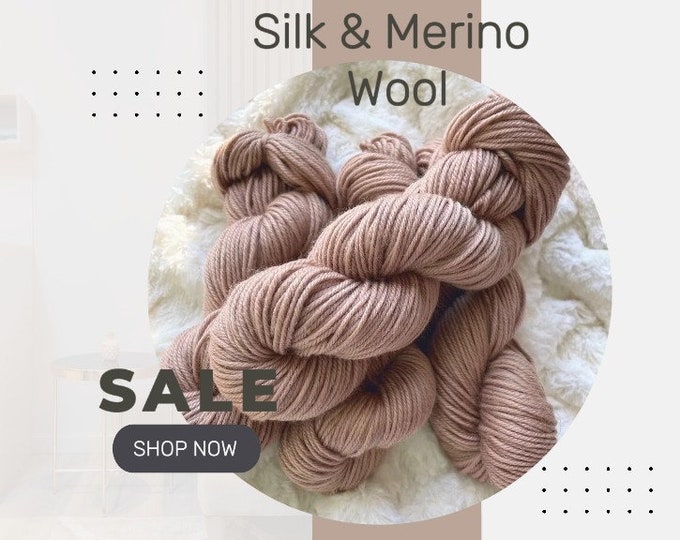 Super Soft Merino Wool and Silk Big 60% off Sale Approximately 100-gram ...