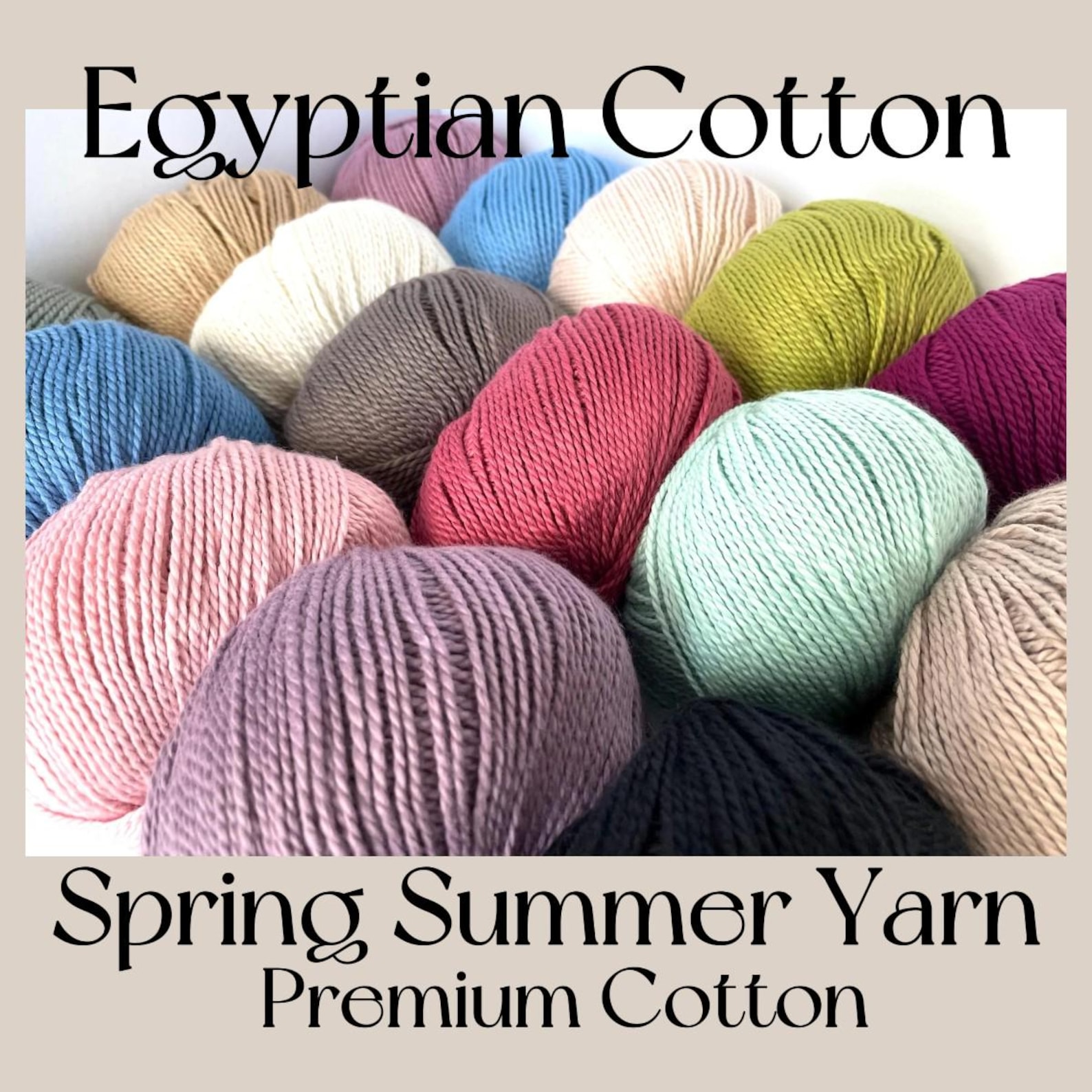 Cotton Yarn 100% Egyptian Cotton Soft Cotton Premium Yarn DK Weight ...
