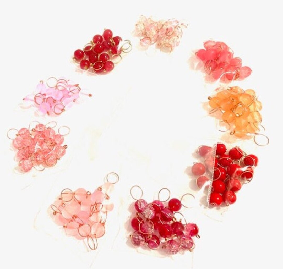 Stitch Markers Set of 10 Handmade Marker Gift Idea for Knitters Stitch ...