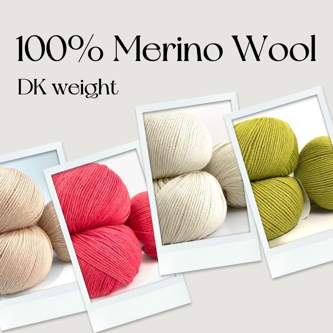 Merino Wool Soft Yarn Fine Merino Wool Sport Light DK Perfect Gift Idea ...