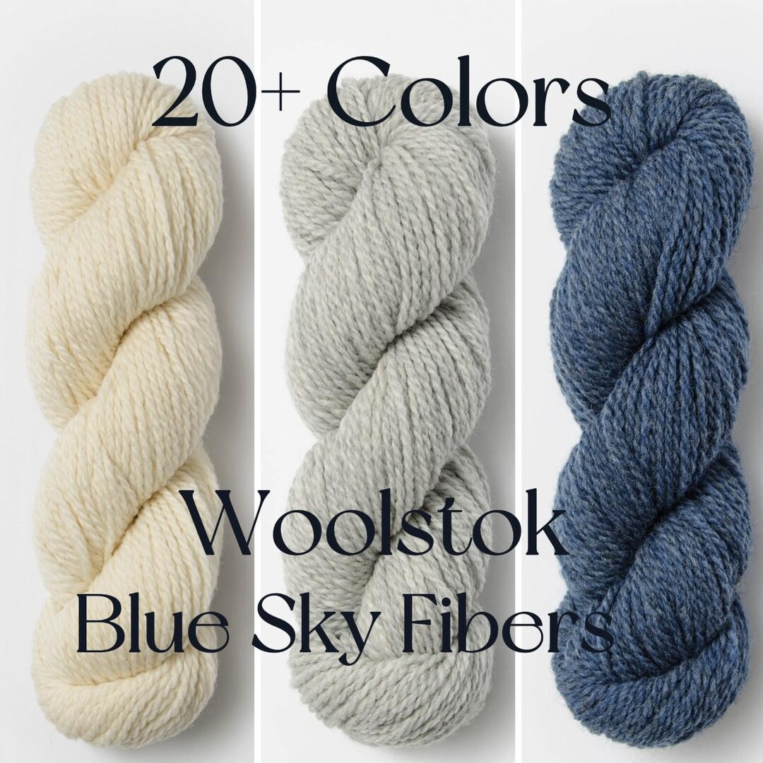 Soft Yarn Woolstok Worsted Yarn Blue Sky Fiber Quality Highland Wool ...
