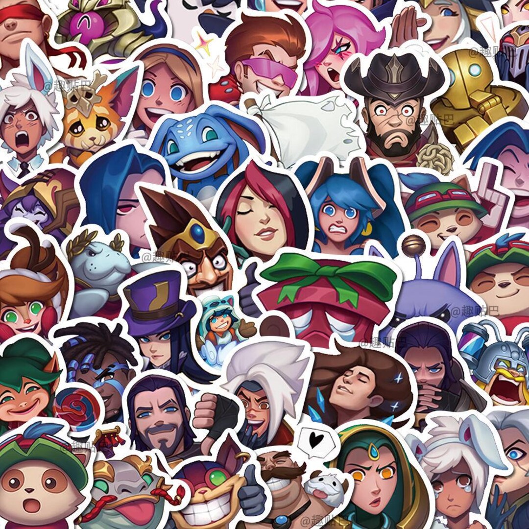 50pcs Champions Emote Stickers – Funny, Creative, High-quality ...