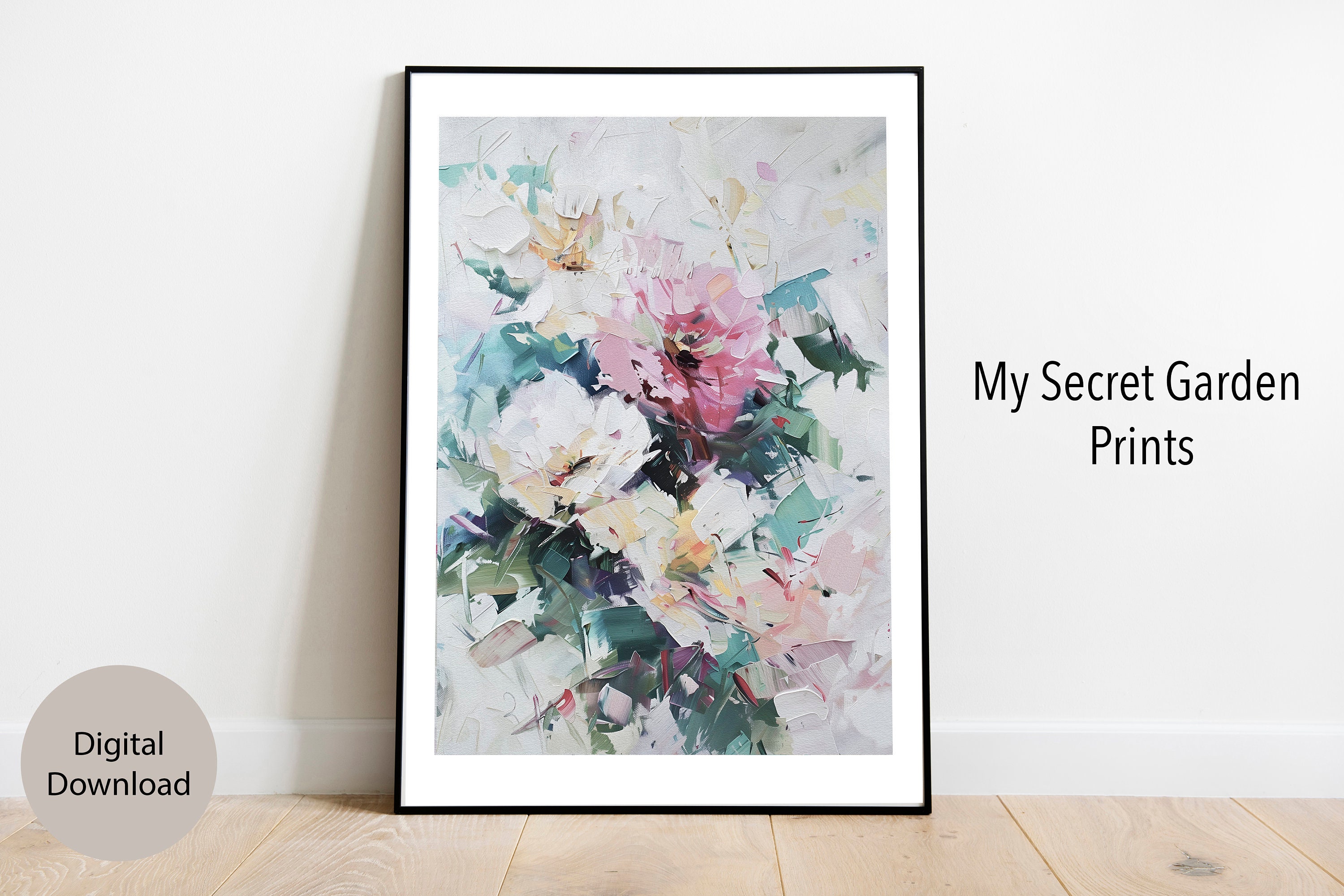 Rustic Farmhouse Vintage Wild Flowers With Abstract Touches Printable ...