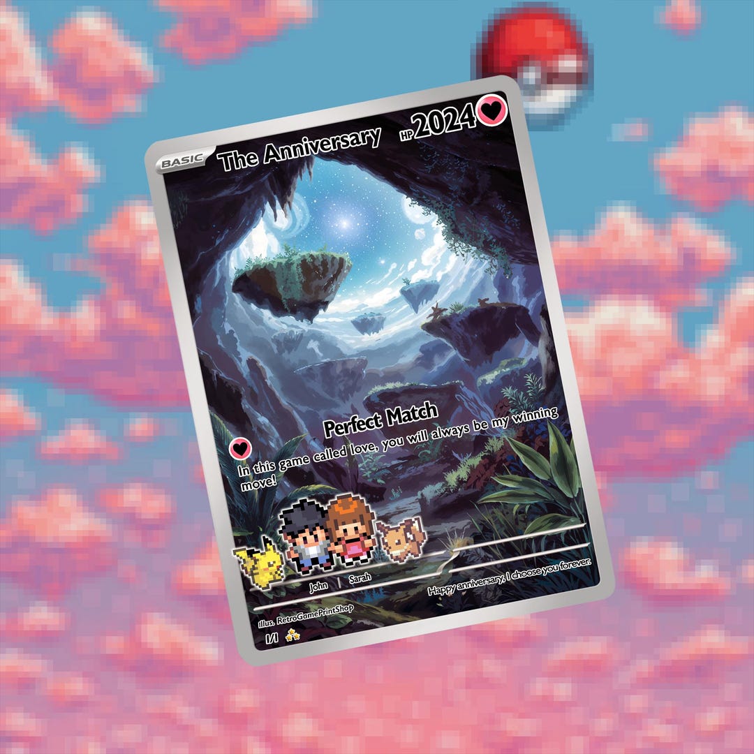 Custom Pokemon Card Event/couple/anniversary/birthday/valentine Gift - Etsy