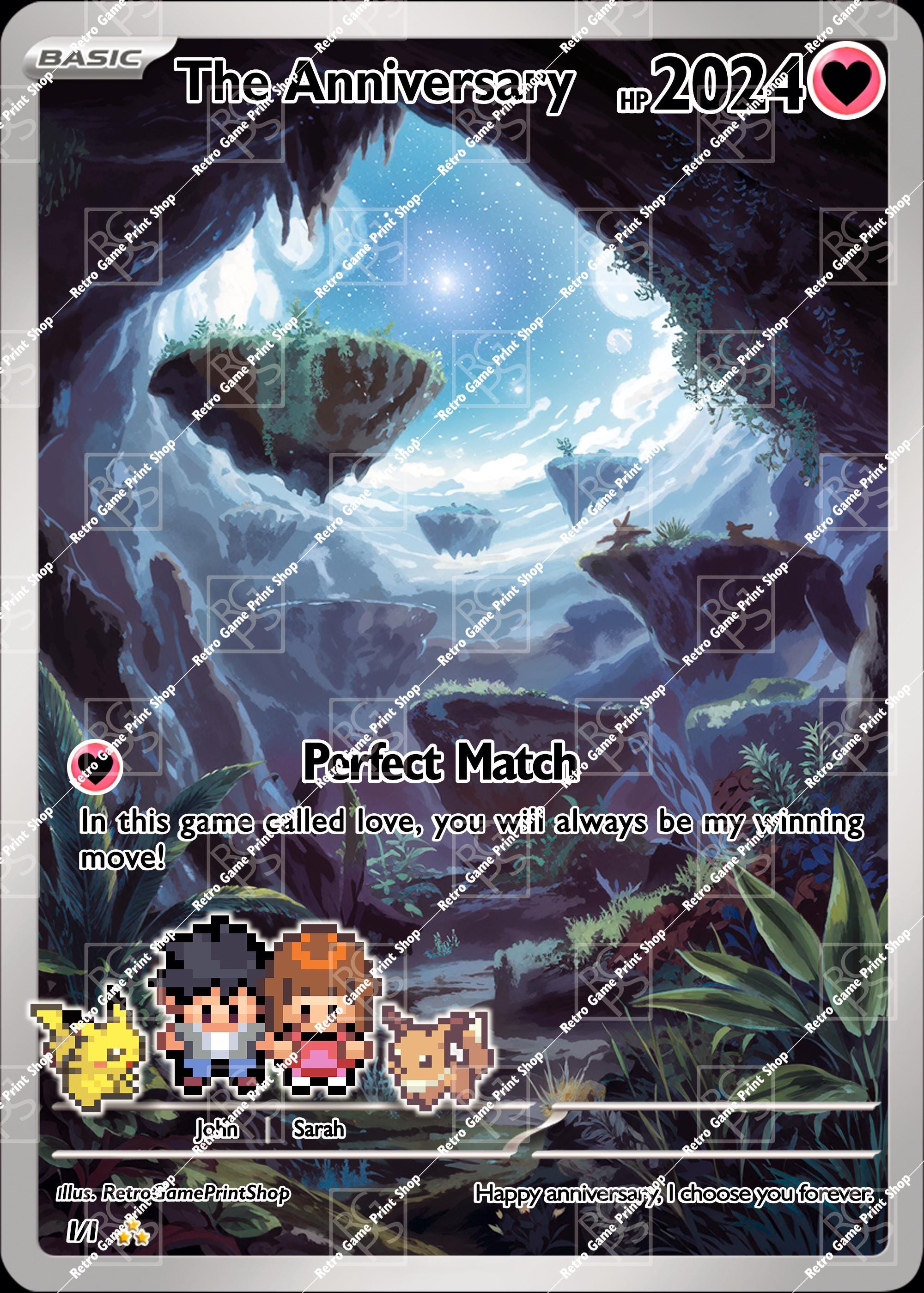 Custom Pokemon Card Event/couple/anniversary/birthday/valentine Gift - Etsy
