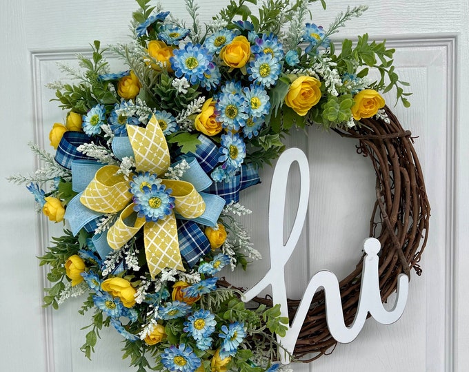Spring Wreath, Grapevine Wreath, Summer Wreath, Everyday Wreath ...