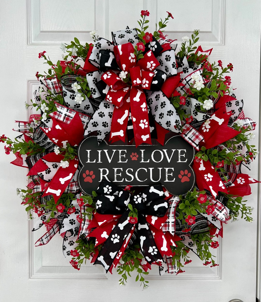 Dog Rescue Wreath, Rescue Dog Wreath, Dog Wreath, Everyday Wreath ...