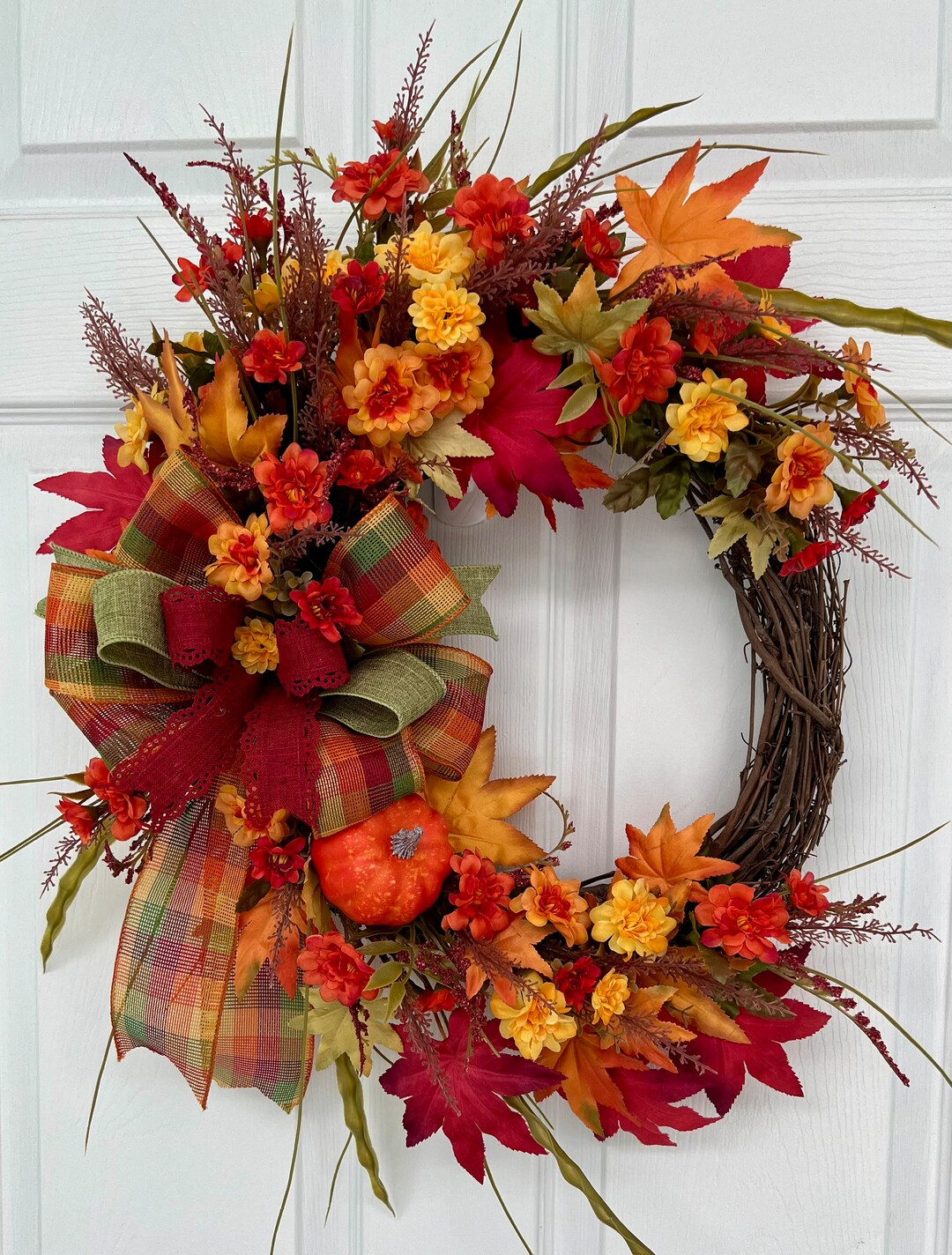 Fall Wreath, Vibrant Color Wreath, Autumn Wreath, Fall Florals, Fall ...