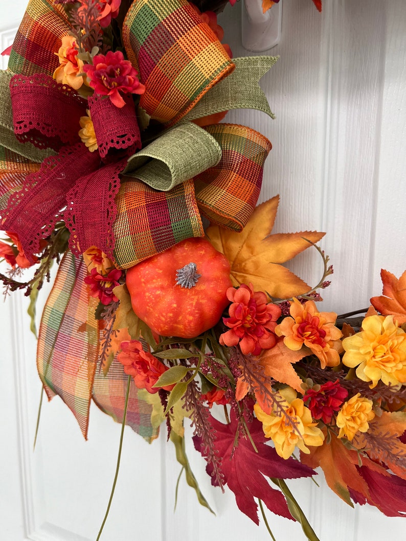 Fall Wreath, Vibrant Color Wreath, Autumn Wreath, Fall Florals, Fall ...