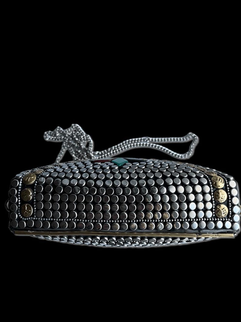 Fun Silver-gold Sling Bag - Etsy