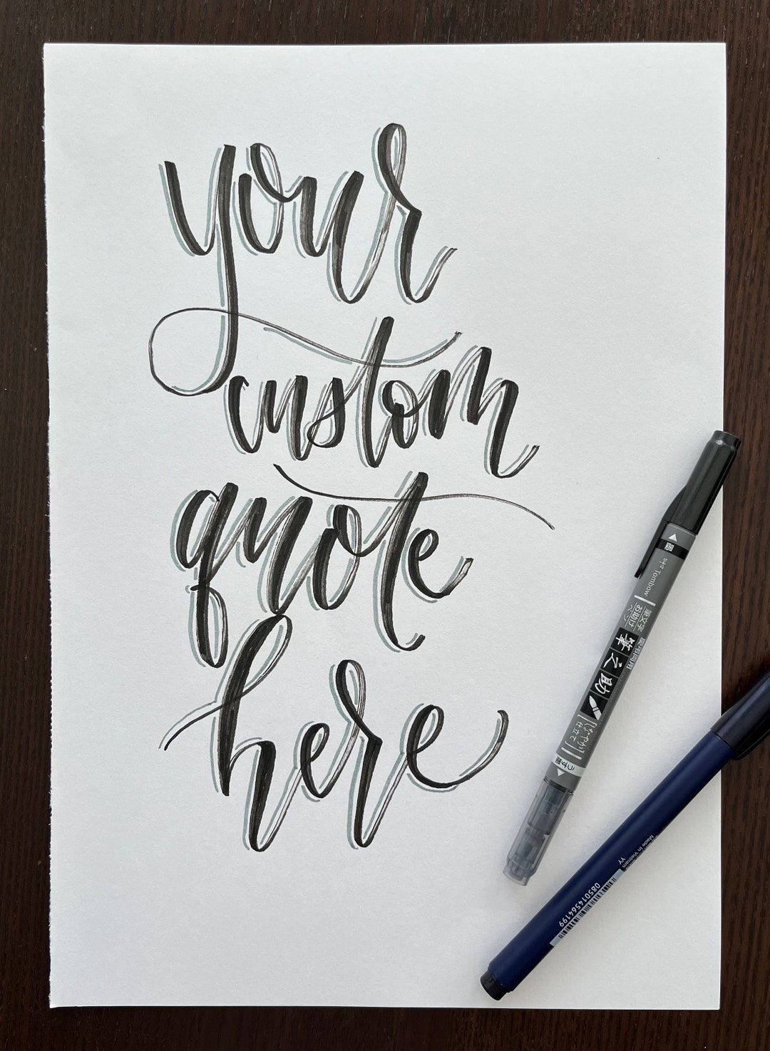 Custom Brush Pen Calligraphy - Etsy