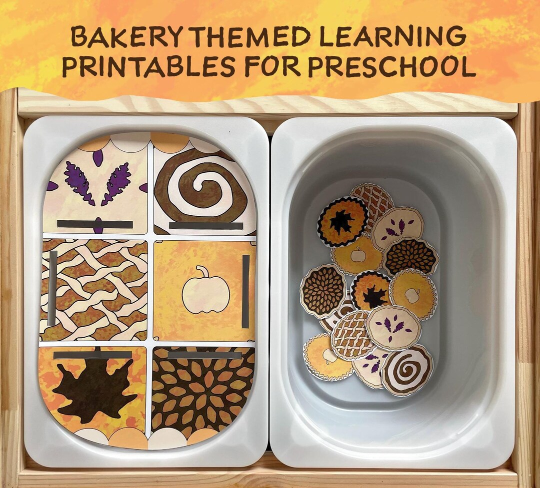 Autumn Fall Bakery Activity Kit, Preschool Learning Printables, Toddler ...
