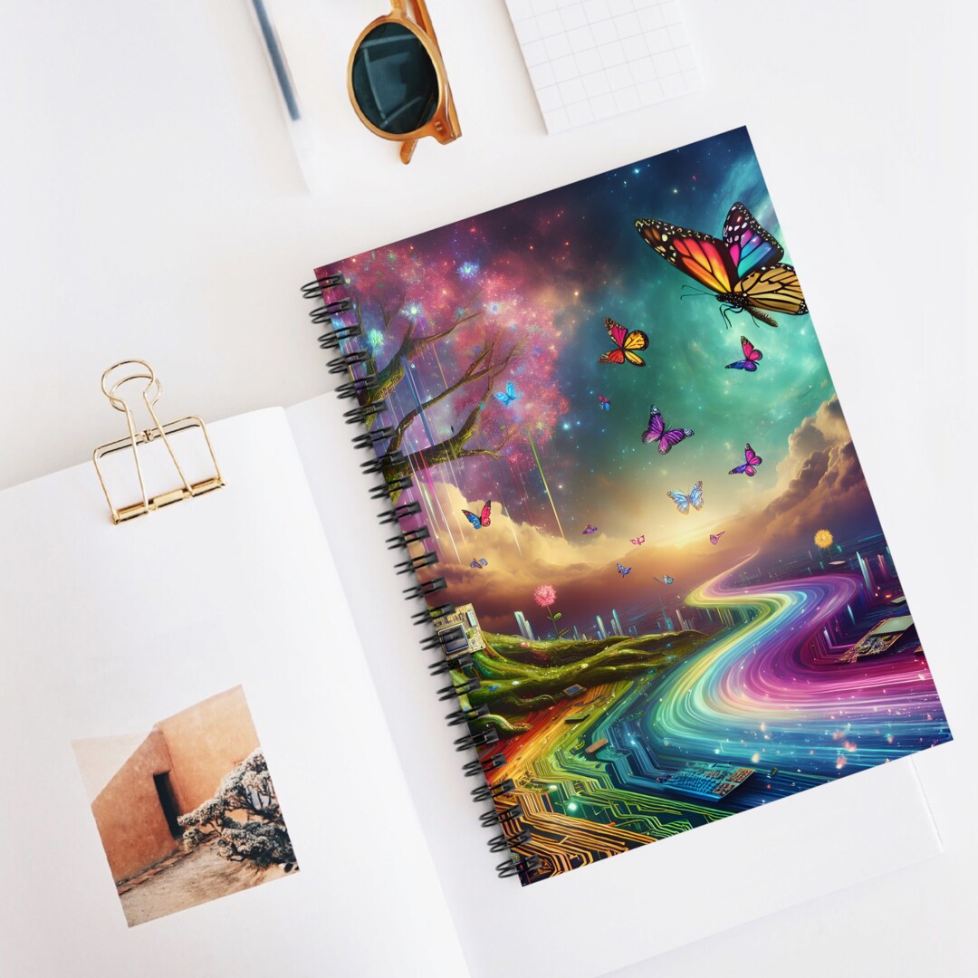 Quantum Garden Spiral Notebook Ruled Line - Etsy