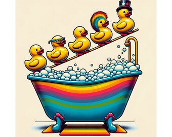 Bubble Duck the Rubber Duckie Cartoon Poster - Etsy
