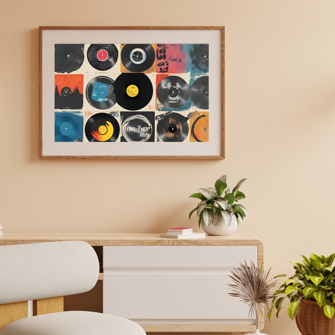 Vinyl Record Collage Poster - Etsy