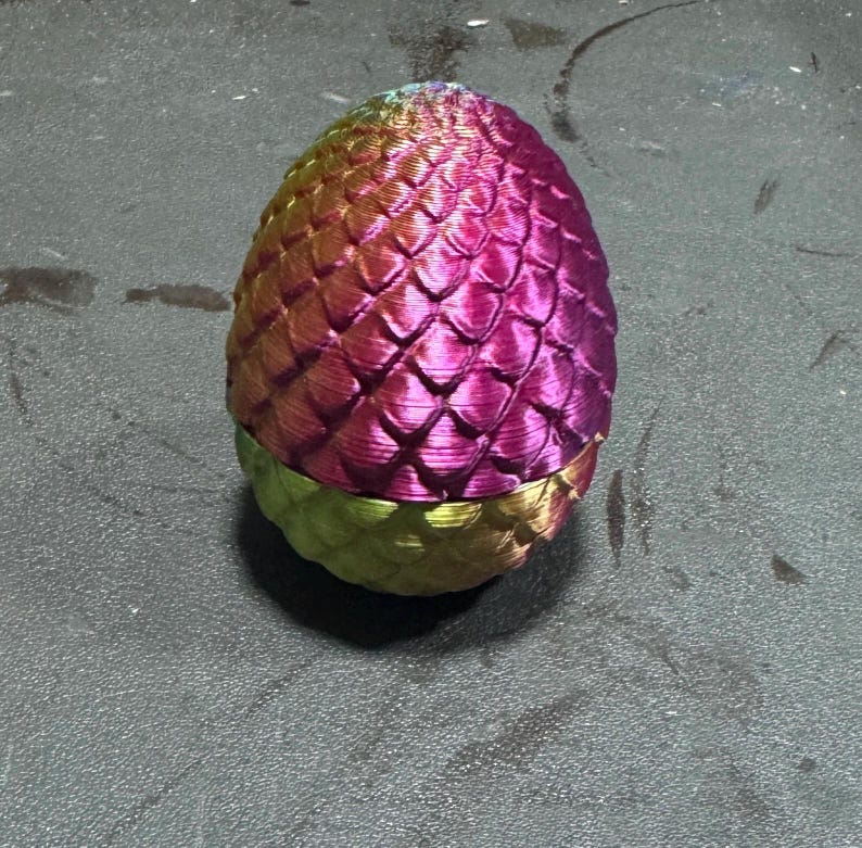 3D Printed Baby Dragon in Egg: Tri-color Desk Decor - Etsy