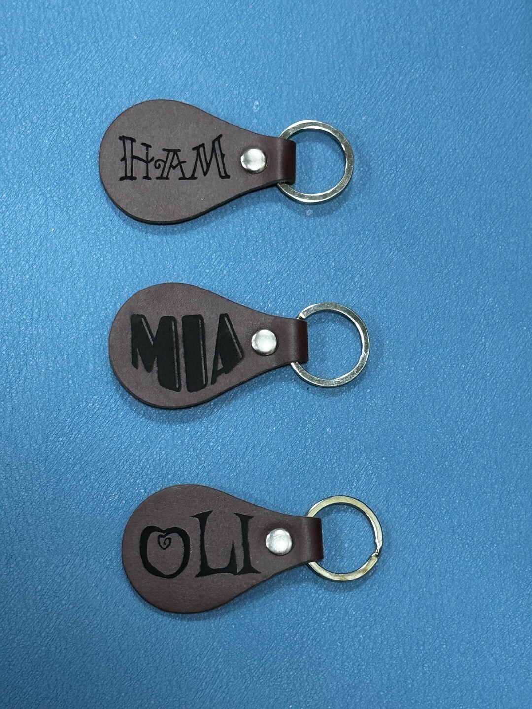 Customizable Leather Key Fob Style Keychains - Etsy