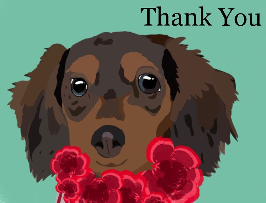 A Thoughtful Thank You Greeting for Fellow Dog Enthusiasts. Hand Made ...
