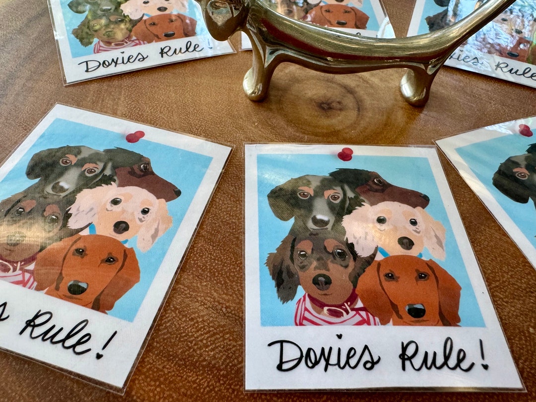 Dachshund Sticker, Wiener Dog Sticker, Doxie Sticker, Polaroid Sticker ...