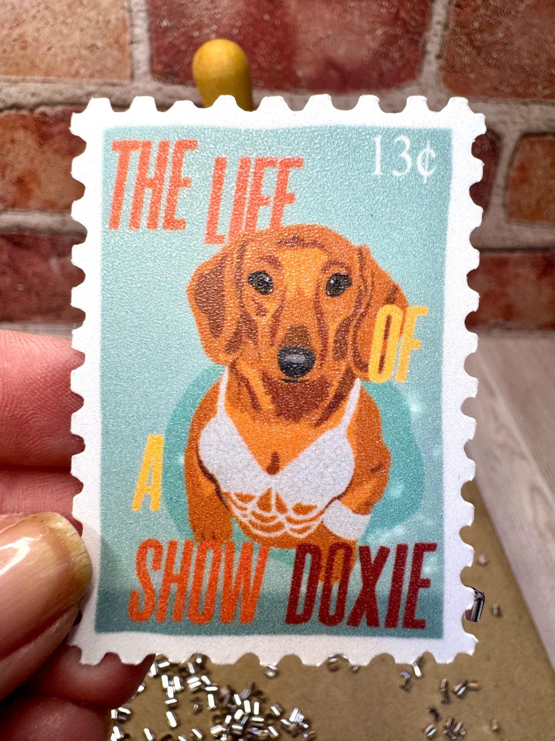 Dachshund Postage Stamp Sticker: Taylor Swift Fan Gift, Waterproof - Etsy