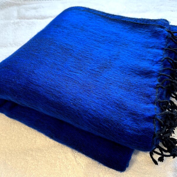 Royal Blue Throw Blanket - Etsy